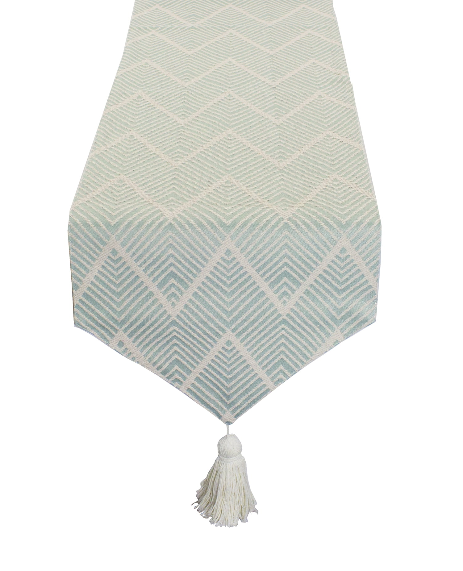 Fennco Styles Contemporary Chevron Tassel Cotton Blend 14 x 71 Inch ...