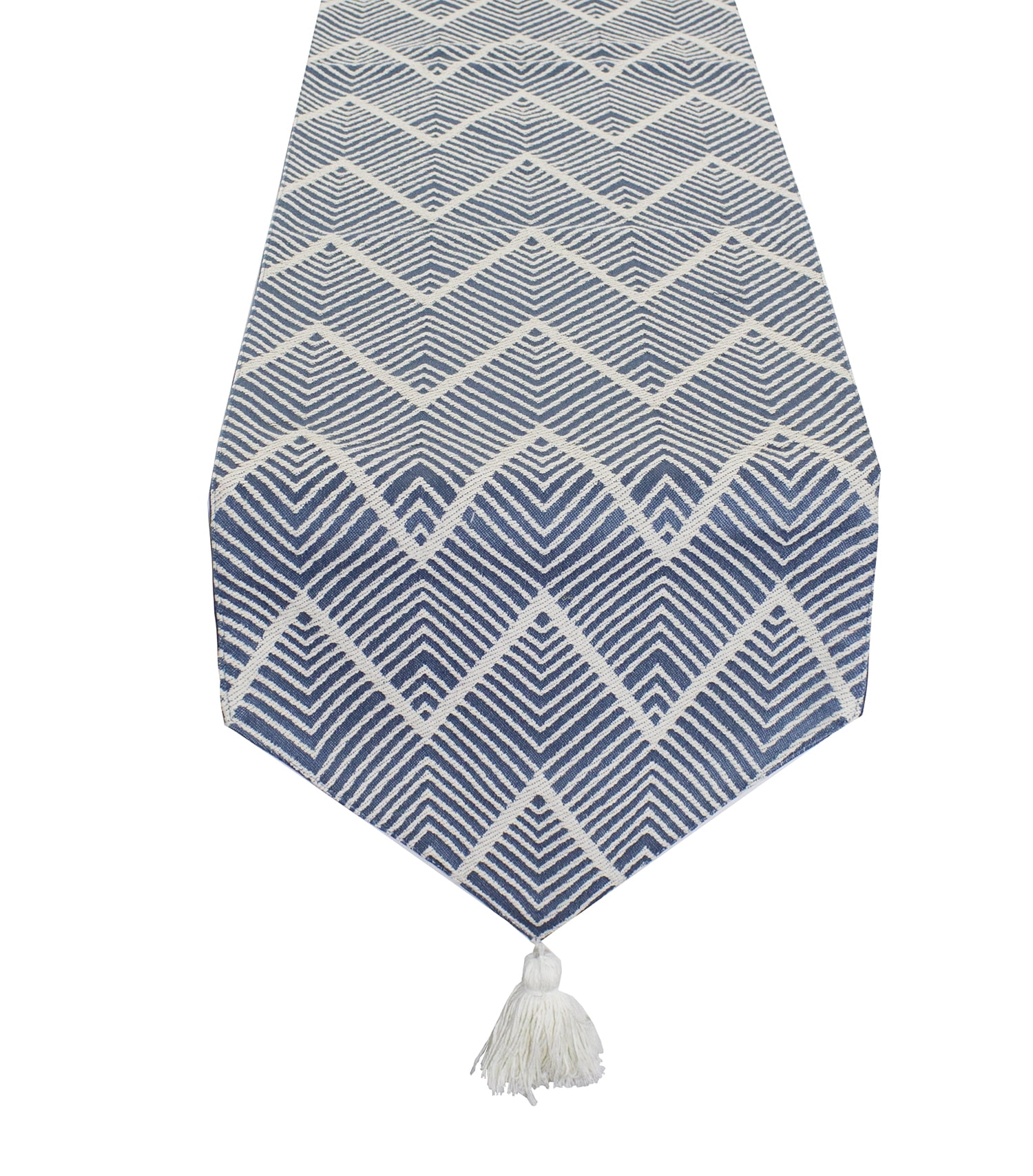 Fennco Styles Contemporary Chevron Tassel Cotton Blend 14 x 71 Inch ...