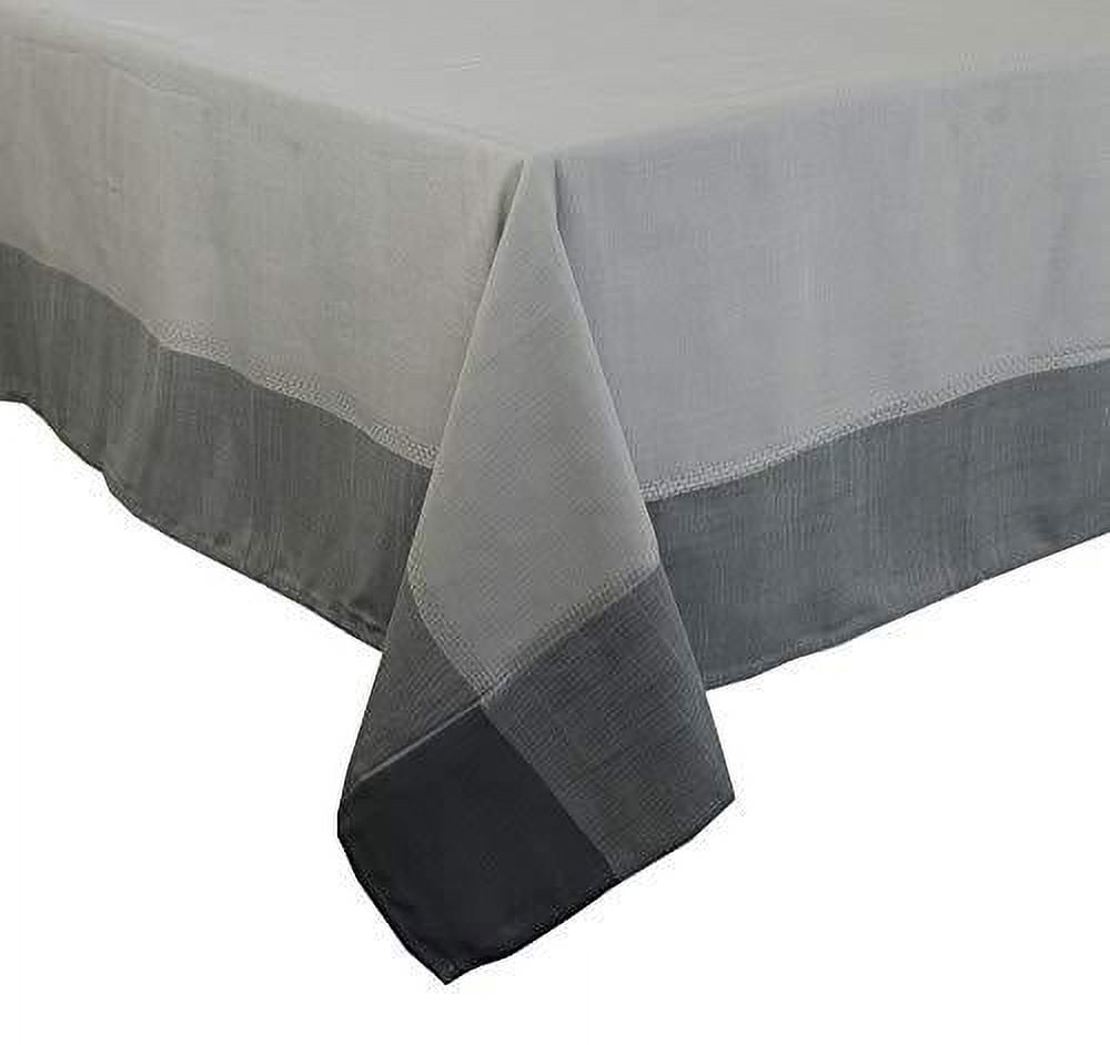 Fennco Styles Contemporary Solid Color Border Design Tablecloth ...