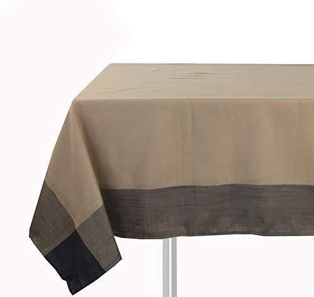 Fennco Styles Contemporary Solid Color Border Design Tablecloth ...