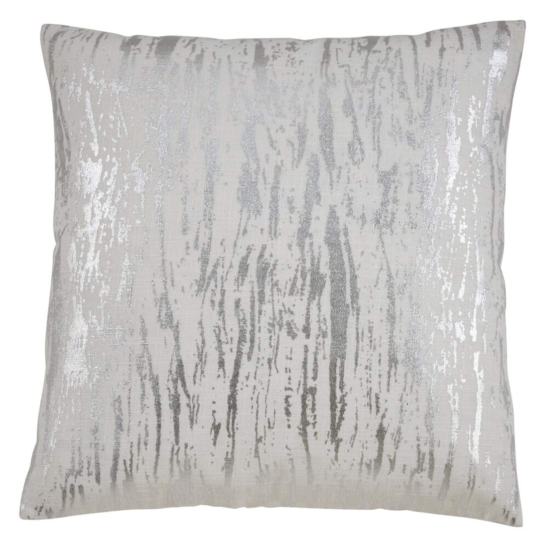 Fennco Styles Distressed Metallic Foil Design Cotton Throw Pillow Cover ...