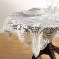 Fennco Styles Elegant Embroidered Floral Woven Tablecloth - Iovry, 72 ...