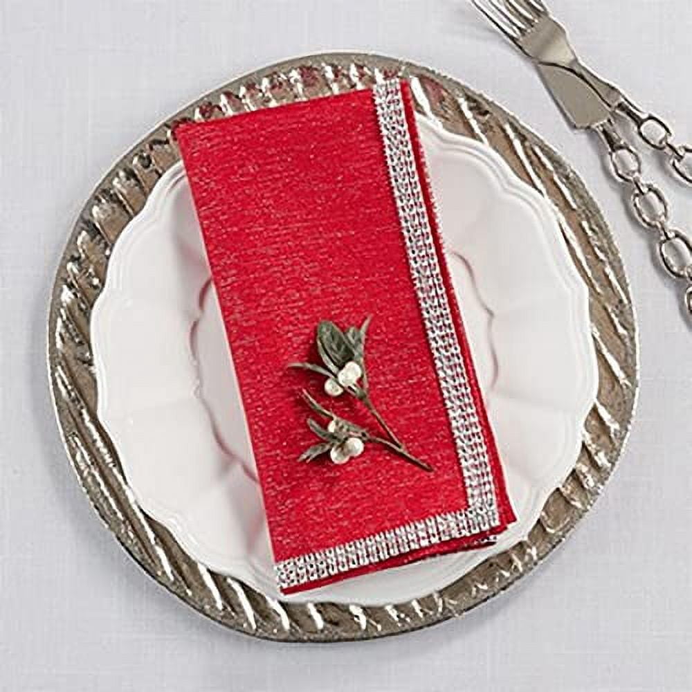 Fennco Styles Elegant Lily Collection Studded Design Cloth Napkins 20 ...