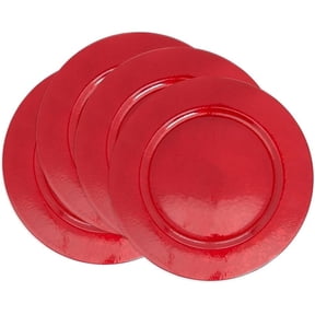 Fennco Styles Modern Aluminum Organic Charger Plates 13" Round, Set of ...