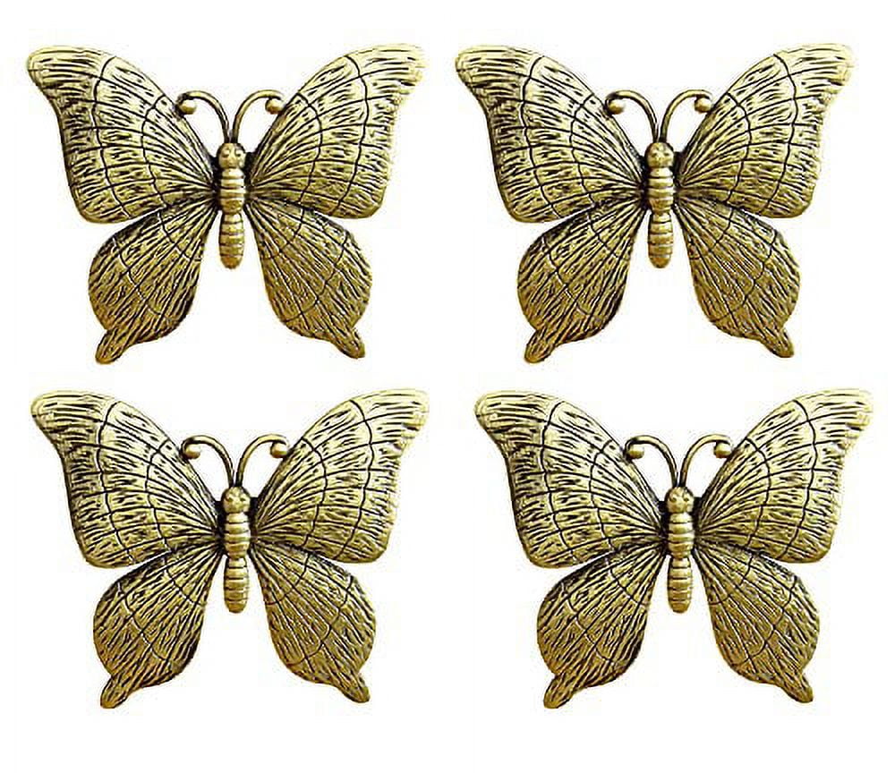 Fennco Styles Garden Butterfly Metal Napkin Rings, Set of 4 - Bronze ...