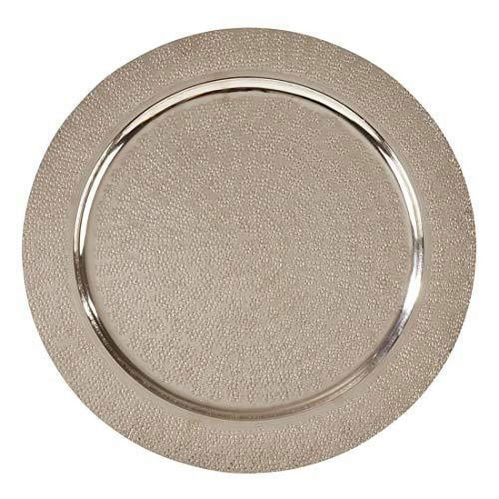 Fennco Styles Hammered Aluminum Charger Plates 13" Round, Set of 4 ...