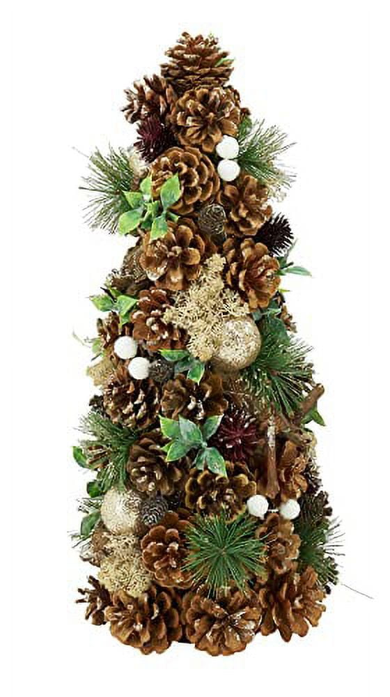 Fennco Styles Handmade Rustic Pinecone & Winter Berry Christmas Tree 17 ...
