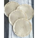 Fennco Styles Handwoven Fringe Boho Placemats 15" Round, Set of 4 ...