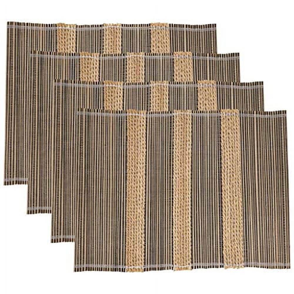 Fennco Styles Handwoven Striped Seagrass Placemats 14" W x 19" L ...