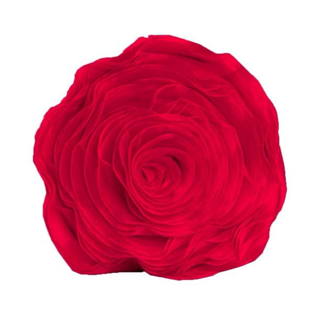 Fennco Styles Hayley Rose Chiffon Flower Decorative Filled Throw Pillow ...