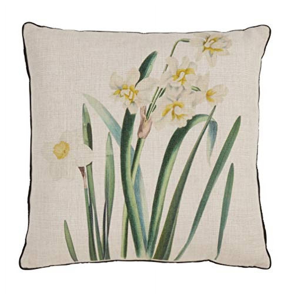 Fennco Styles Heritage Botanical Illustration 18 x 18 Inch Throw ...