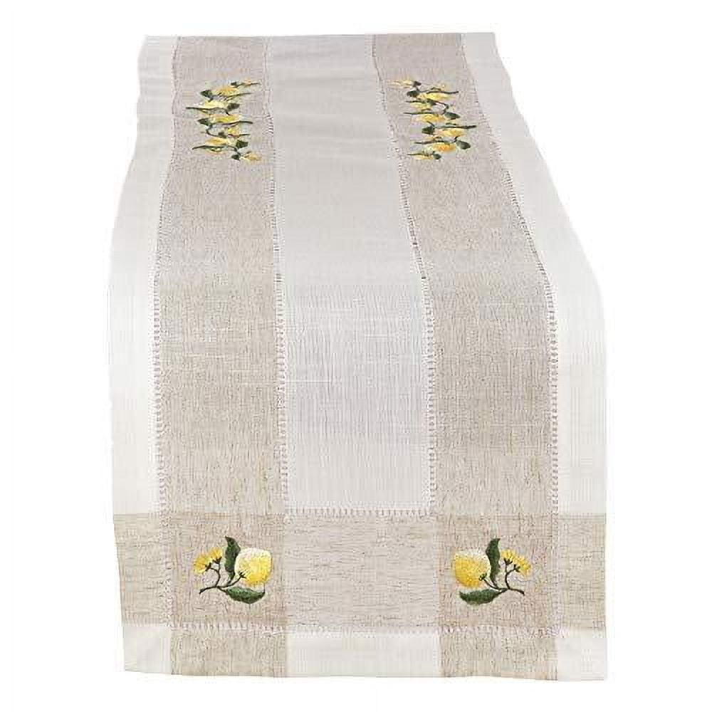 Fennco Styles Hommage BrodÃ© Collection Cottage Lemon Embroidery Border ...