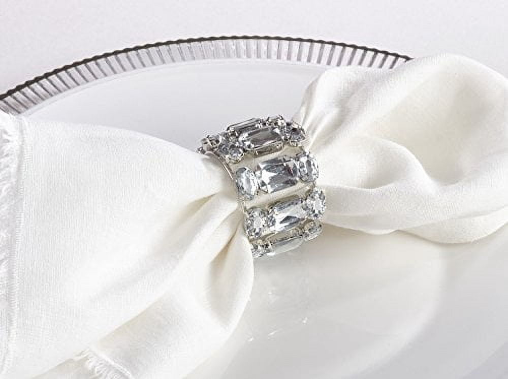 Fennco Styles Modern Round Clear Napkin Ring - Set of 4 - Walmart.com