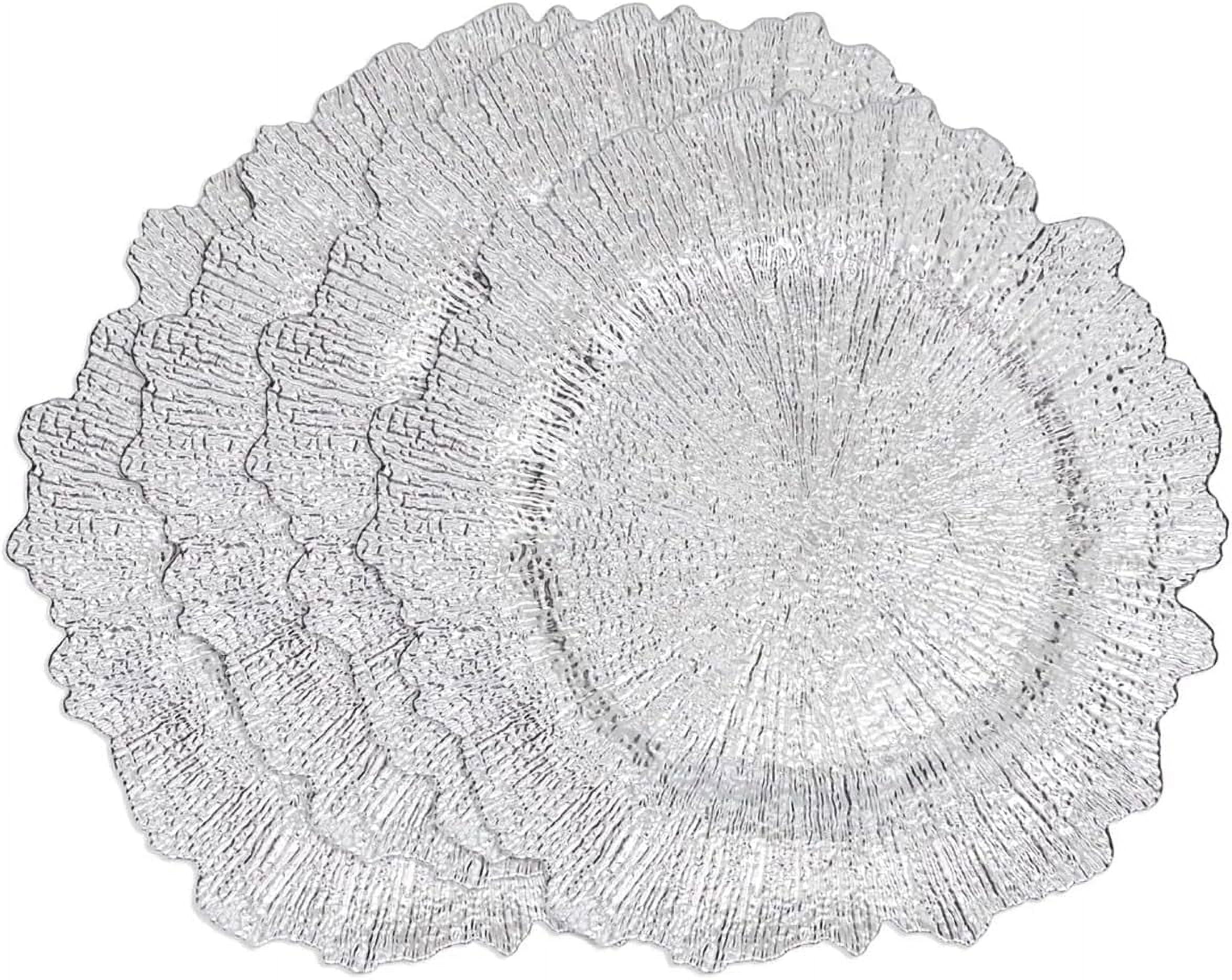 Fennco Styles Modern Starburst Charger Plates 14" Round, Set of 4 ...