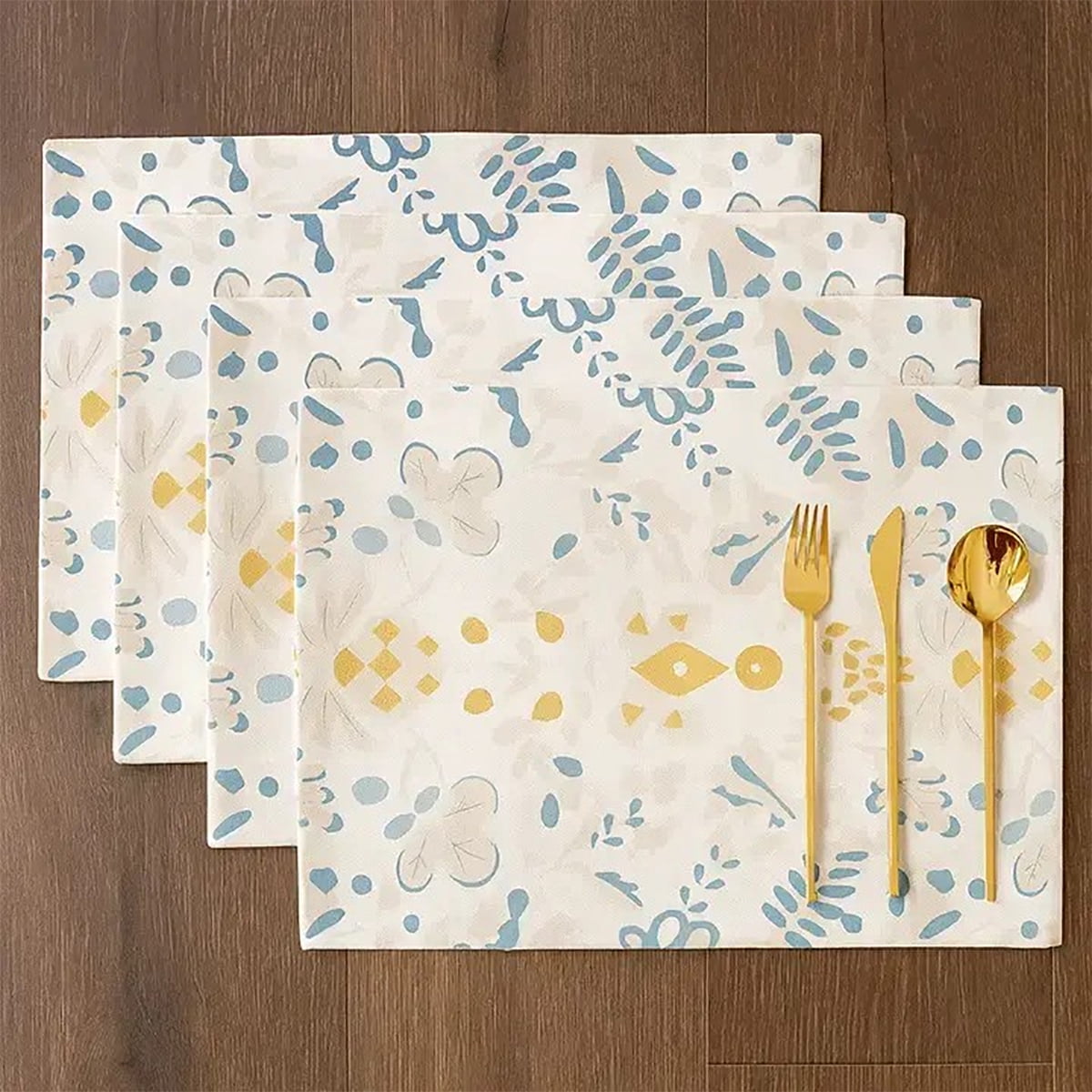 Fennco Styles Multicolor Floral Design Everyday Placemats 13" W x 19" L ...