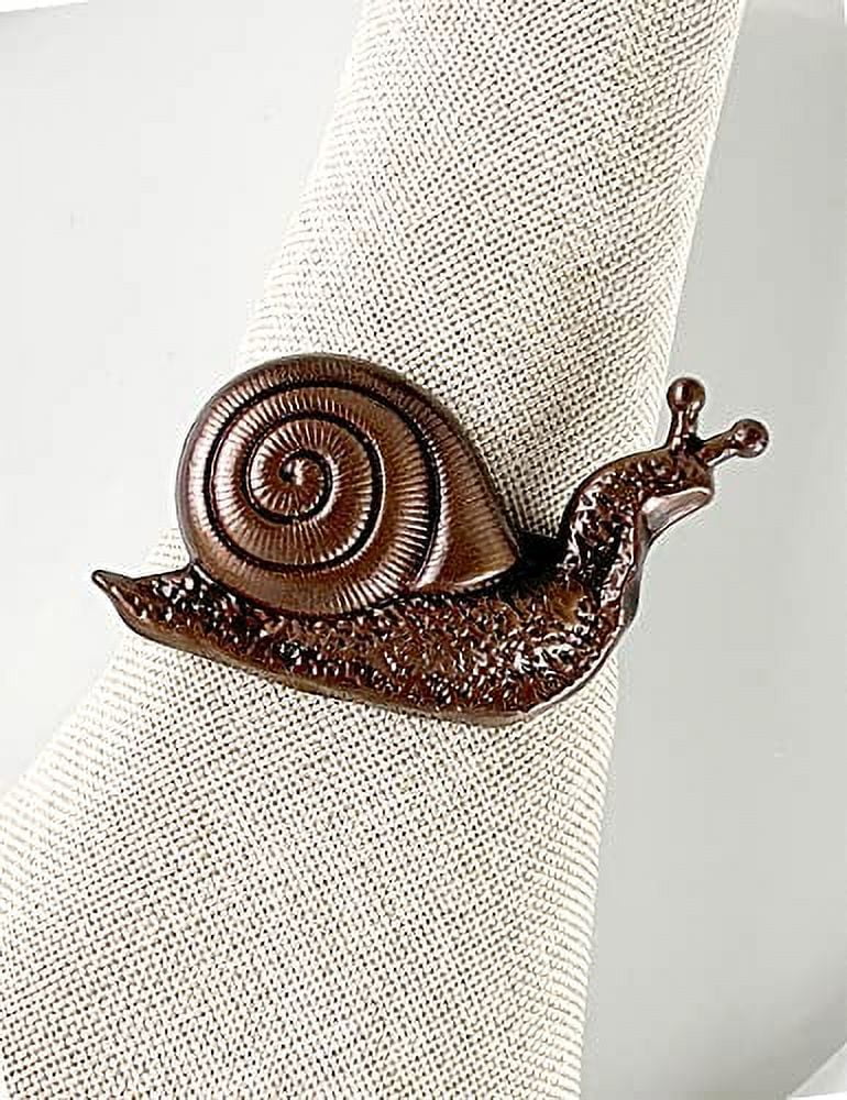 Fennco Styles Nature's Touch Snail Metal Napkin Rings, Set of 4 ...