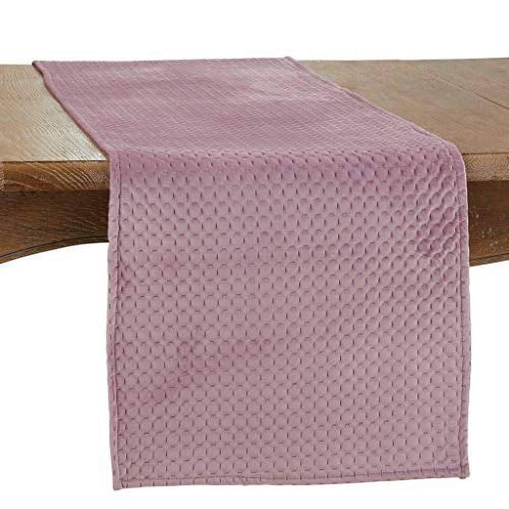 Fennco Styles Pinsonic Velvet Solid Color Table Runner 16" W x 72" L ...