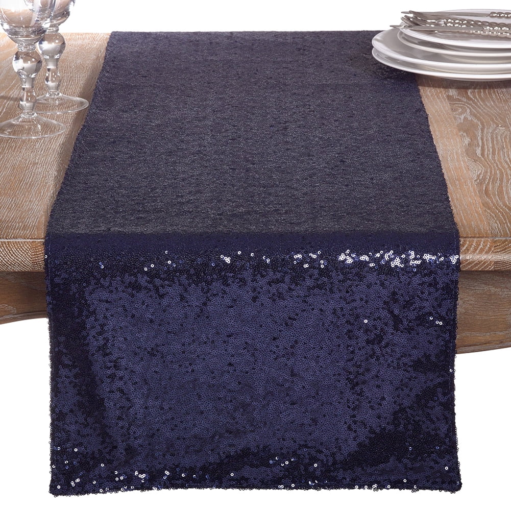 Fennco Styles Shimmering Sequin Evening Dinner Party Event Table Runner ...