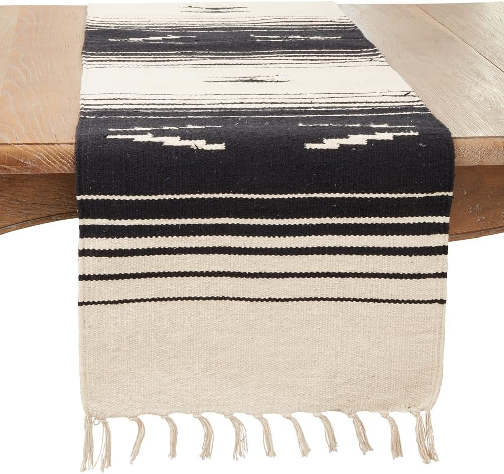 Fennco Styles Southwestern Table Runner with Fringe 16" W x 54" L ...