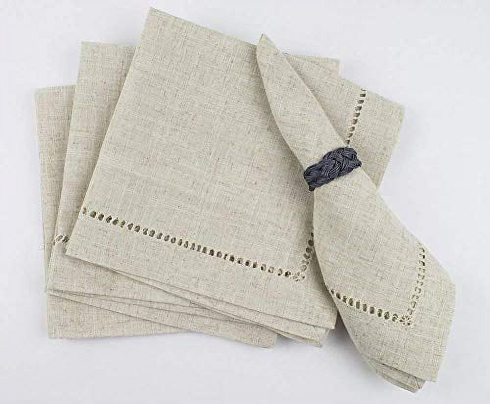 Fennco Styles Toscana Handmade Hemstitch Contemporary Linen Blend ...