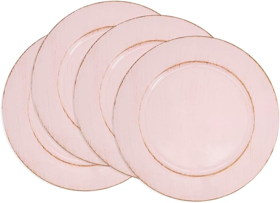 Fennco Styles Vintage Distressed Design Decorative Charger Plates 13 ...