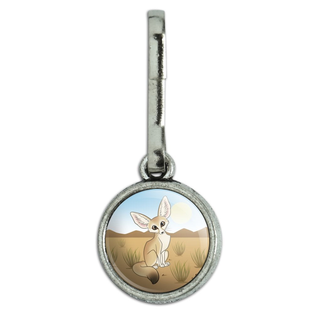 Fennec Fox Antiqued Charm Clothes Purse Suitcase Backpack Zipper Pull ...