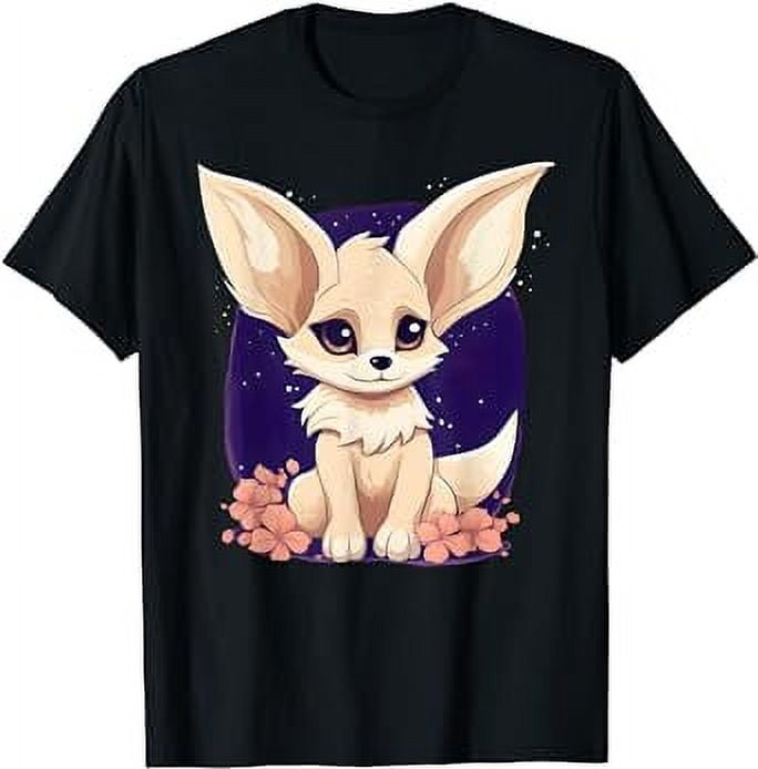 Fennec Fox Foxes Cute Fennic Baby Wild Animal Fenec Anime T-Shirt ...