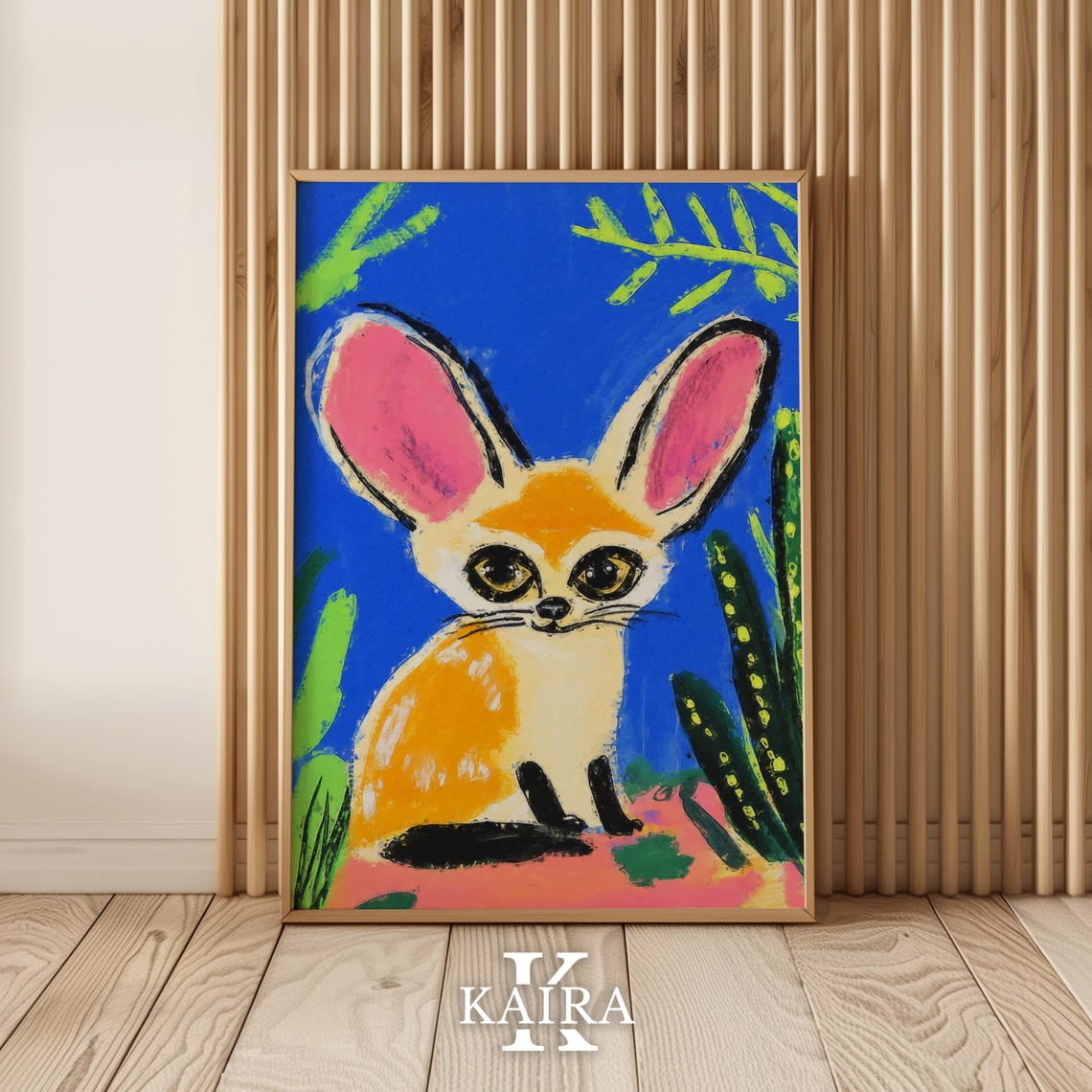 Fennec Fox Nursery Art Print Poster Cute Desert Animal Poster Room ...