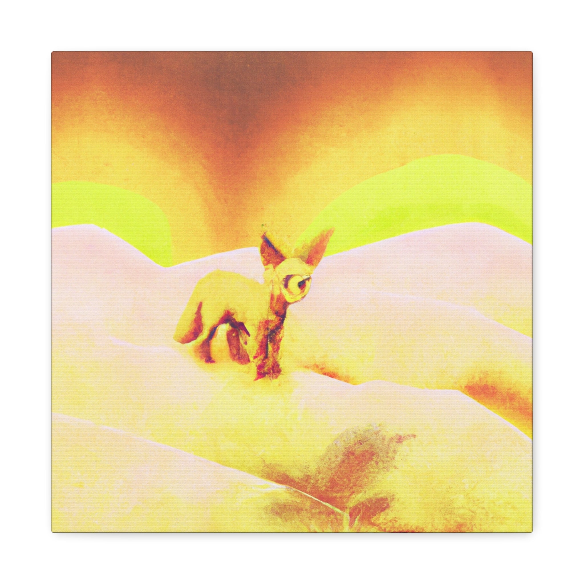 Fennec Fox in Moonlight - Canvas - Walmart.com