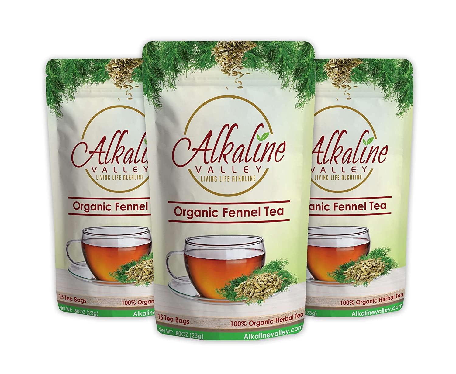 Fennel Tea - 100% Organic - 15 Unbleached/Chemical- Fennel Tea Bags ...