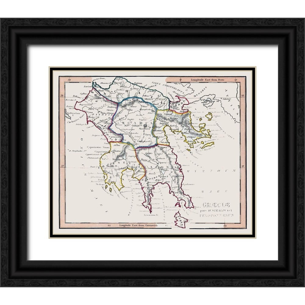 Fenner 14x12 Black Ornate Wood Framed with Double Matting Museum Art ...