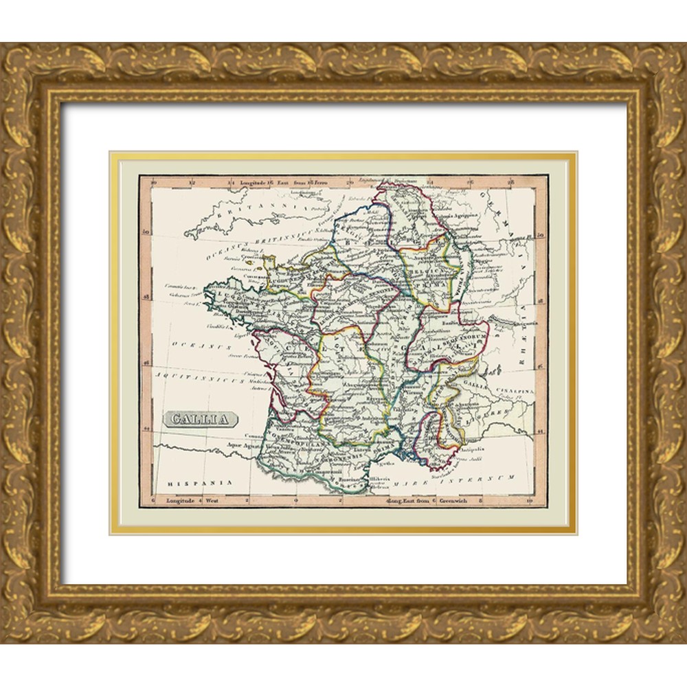 Fenner 14x12 Gold Ornate Wood Framed with Double Matting Museum Art ...