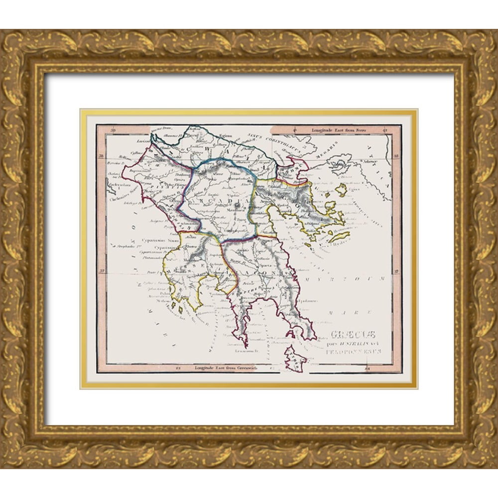 Fenner 14x12 Gold Ornate Wood Framed with Double Matting Museum Art ...