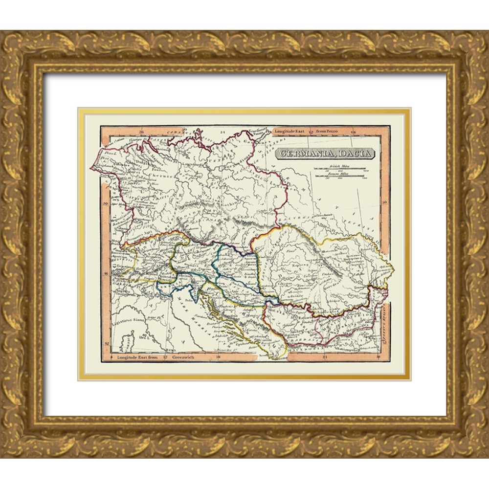 Fenner 14x12 Gold Ornate Wood Framed with Double Matting Museum Art ...