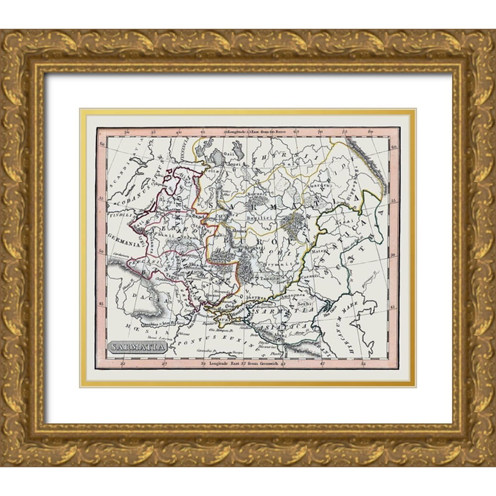 Fenner 14x12 Gold Ornate Wood Framed with Double Matting Museum Art ...