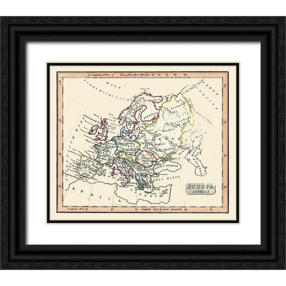 Fenner 17x15 Black Ornate Wood Framed with Double Matting Museum Art ...