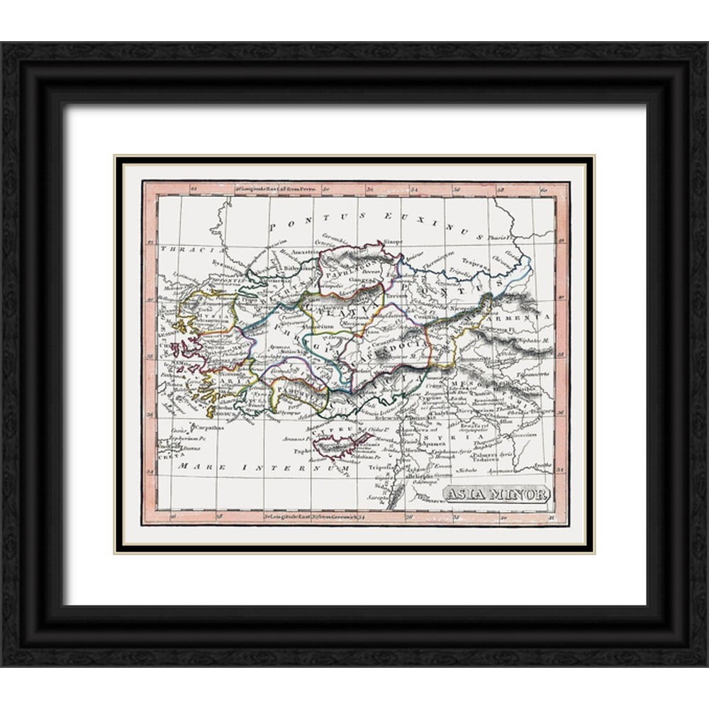 Fenner 17x15 Black Ornate Wood Framed with Double Matting Museum Art ...