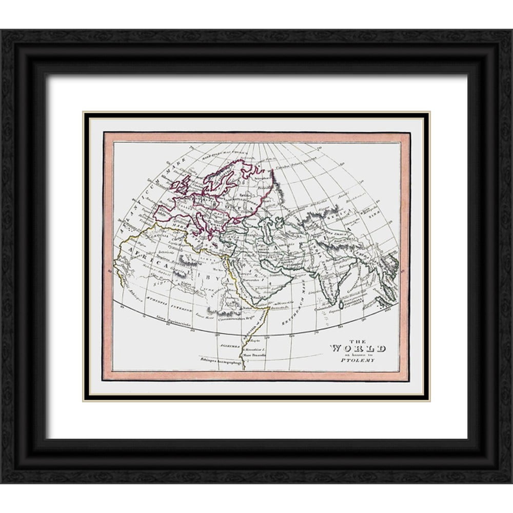 Fenner 23x20 Black Ornate Wood Framed with Double Matting Museum Art ...