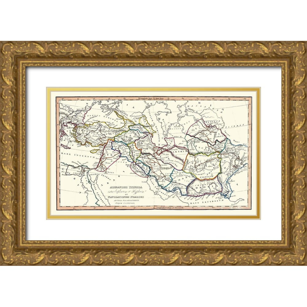 Fenner 24x16 Gold Ornate Wood Framed with Double Matting Museum Art ...