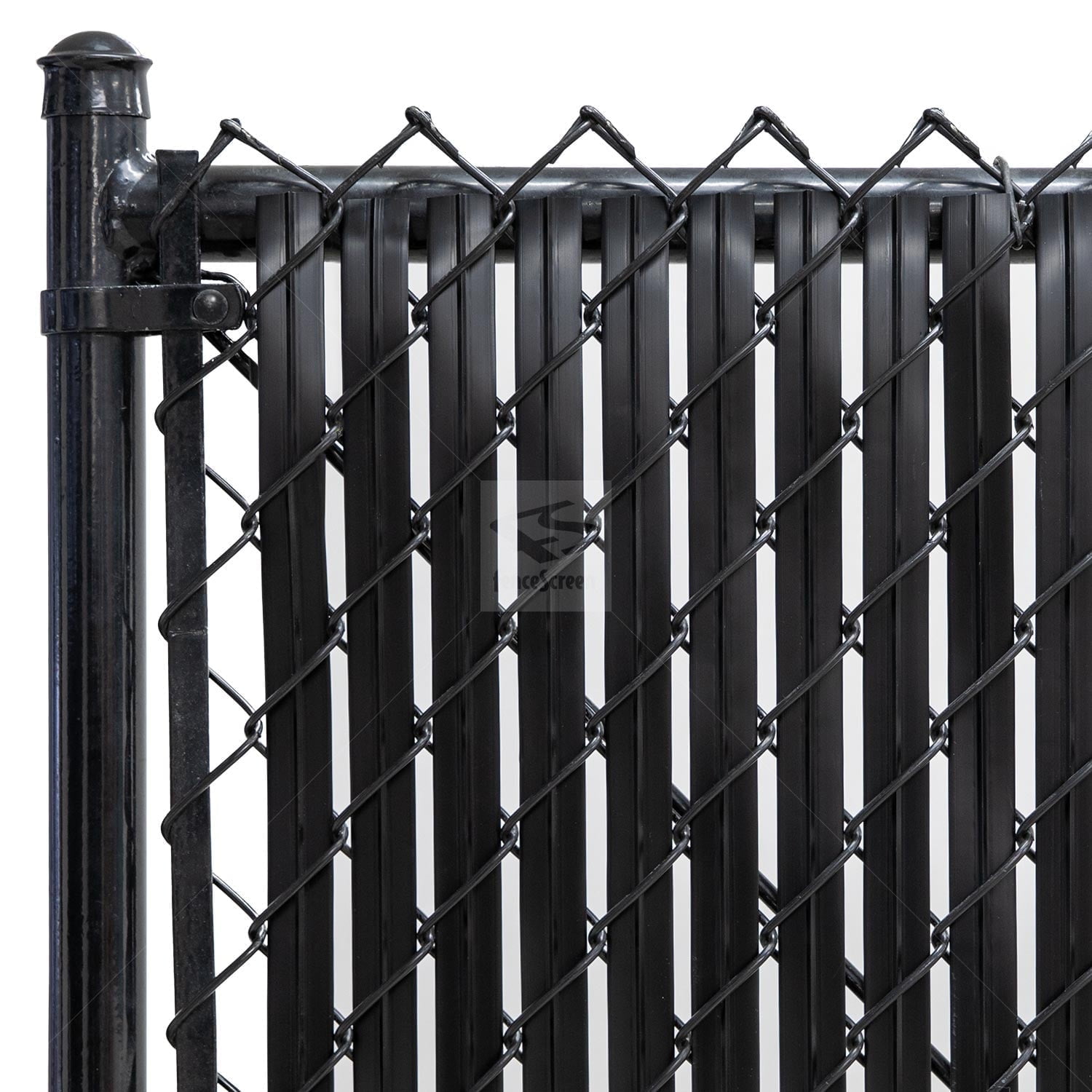 Fenpro Chain-Link Fence Blade Slats with Bottom Lock (8-ft, Black ...