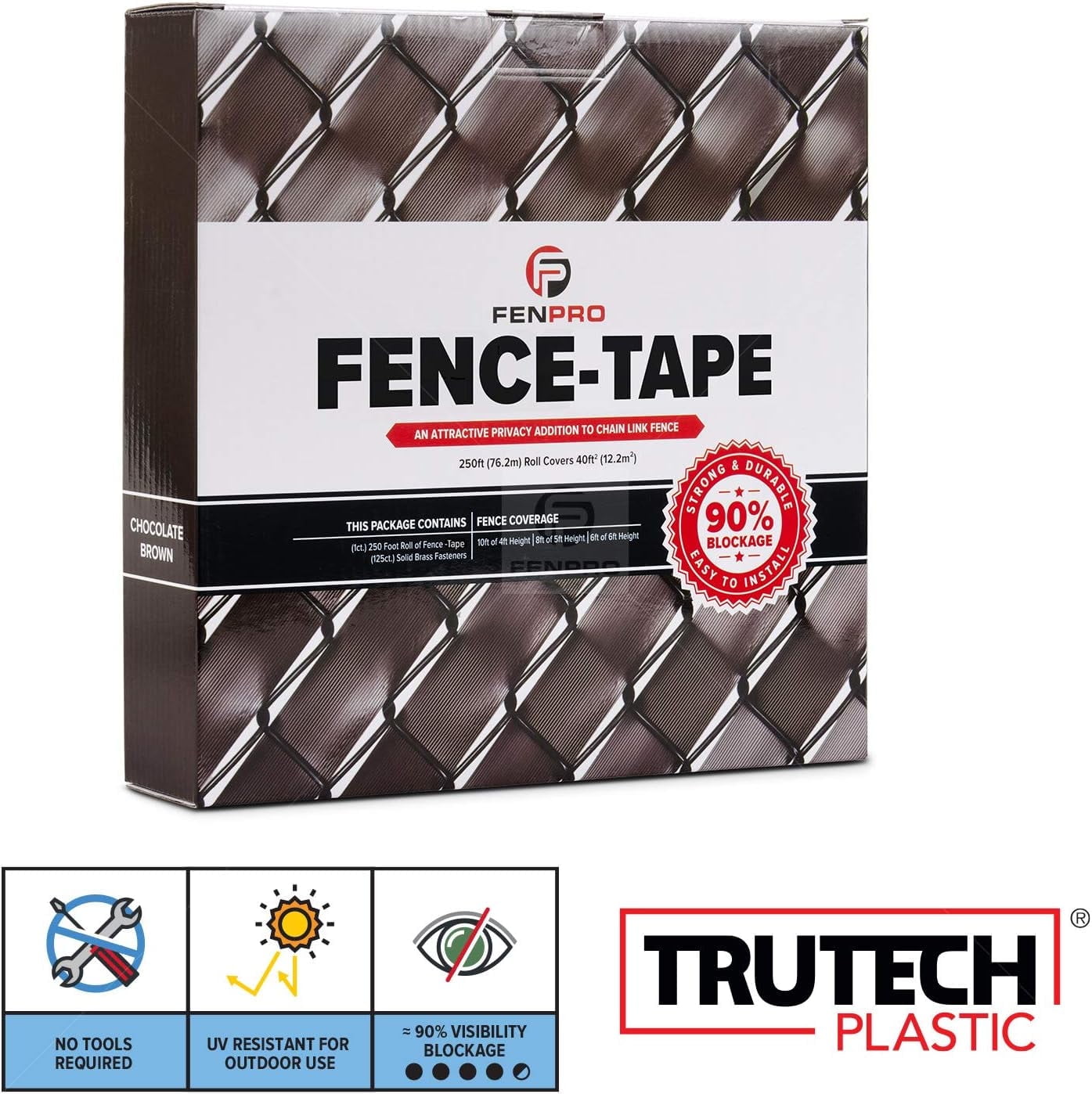Fenpro Chain Link Fence Privacy Tape (Chocolate Brown) - Walmart.com