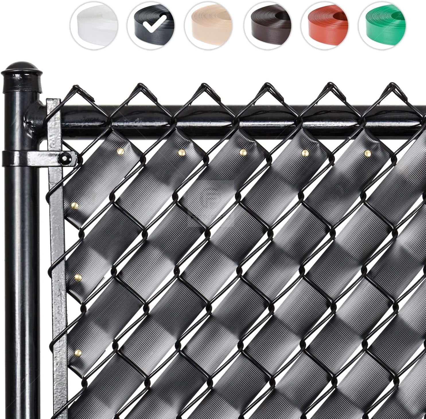 Fenpro Chain Link Fence Privacy Tape (Obsidian Black) - Walmart.com