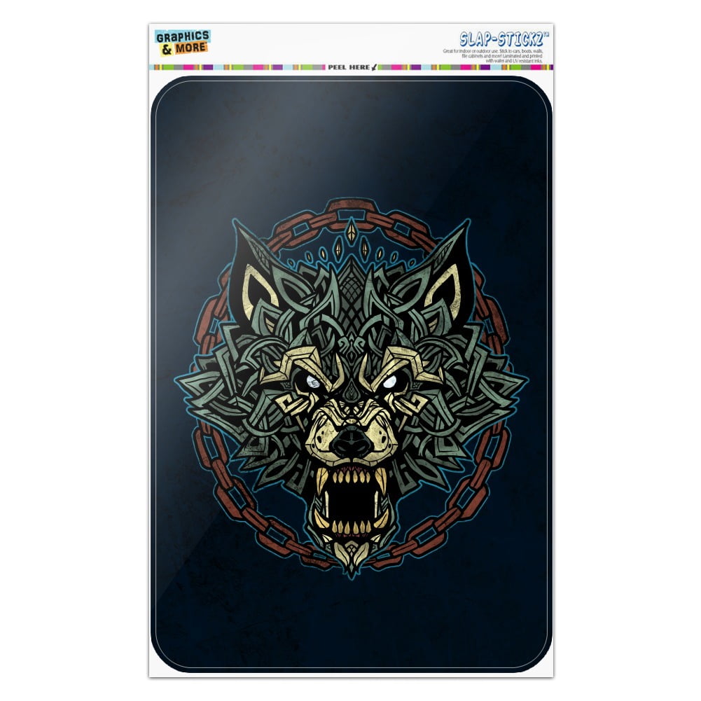 Fenrir Fierce Snarling Wolf In Chains Norse Mythology Home Business ...