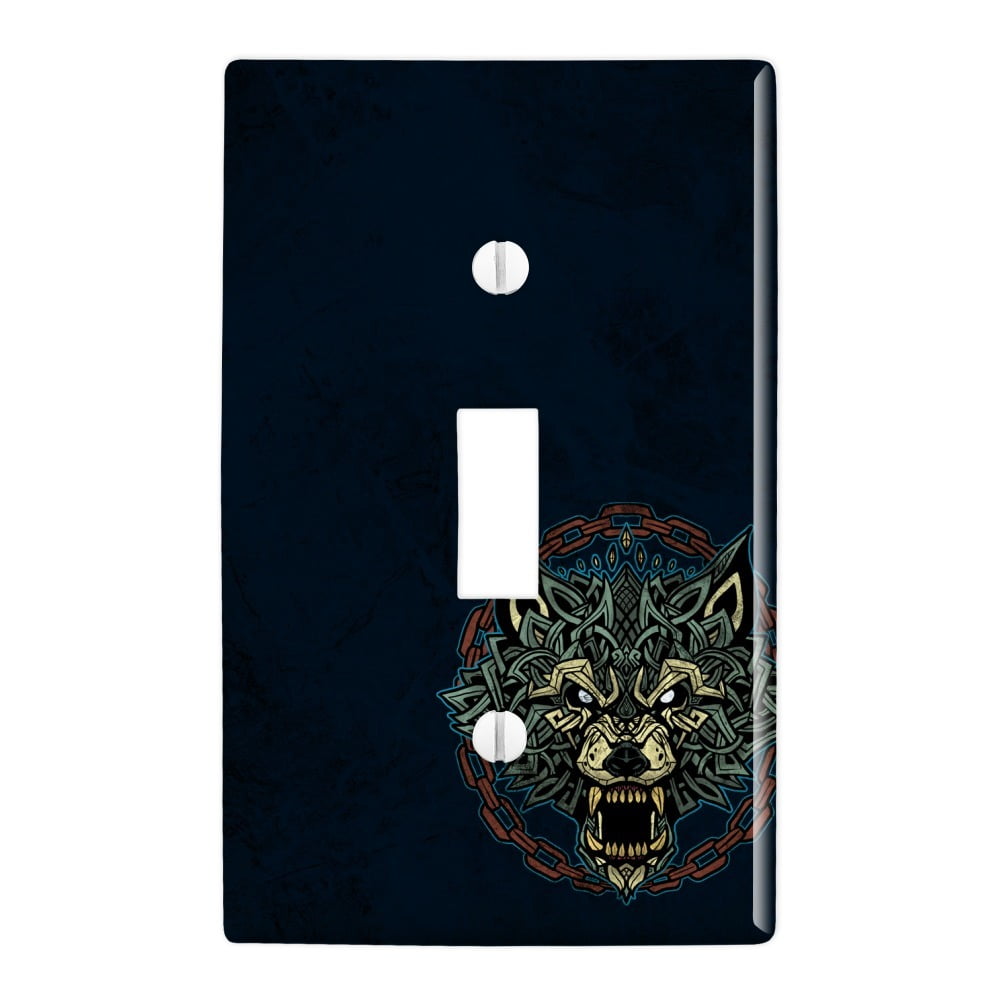 Fenrir Fierce Snarling Wolf In Chains Norse Mythology Plastic Wall ...
