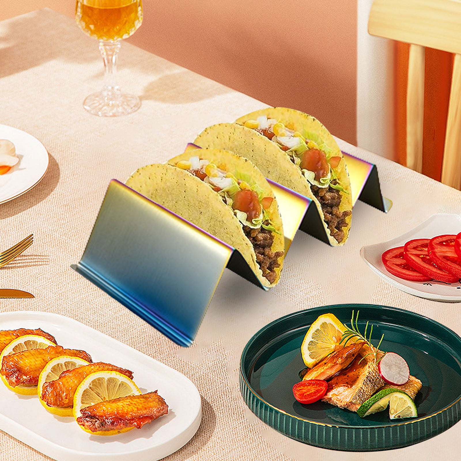 FensXil Baking Trays & Trays Holders 6 Set Stand Stainless Steel Stand ...