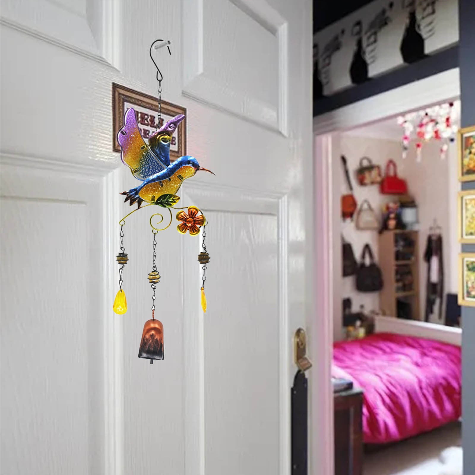 FensXil Hangs Creative Garden Hanging Decor Wind Chimes With Diamond ...