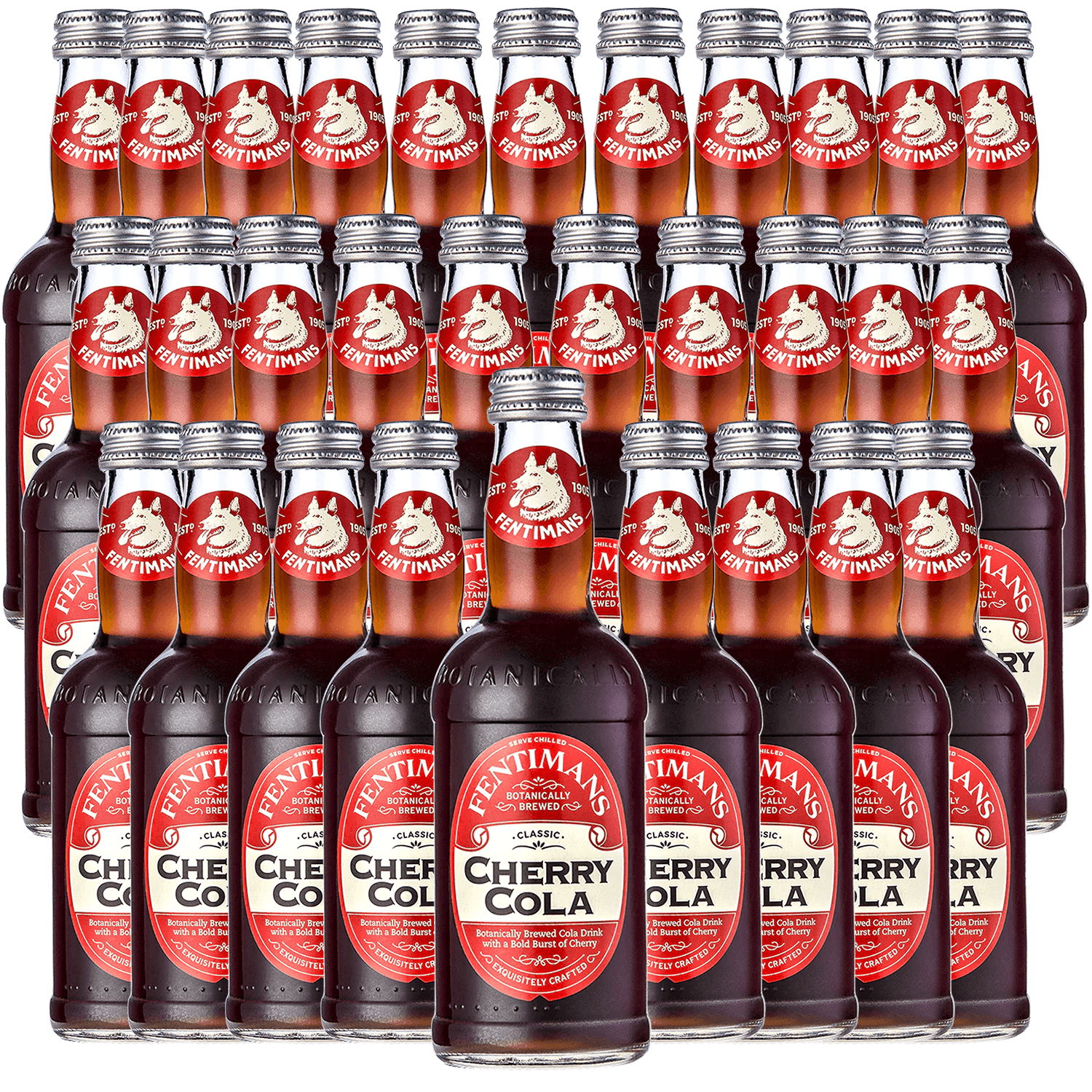 Fentimans Botanically Brewed Cherry Cola Sparkling Soda, 30 Pack, 9.3 ...