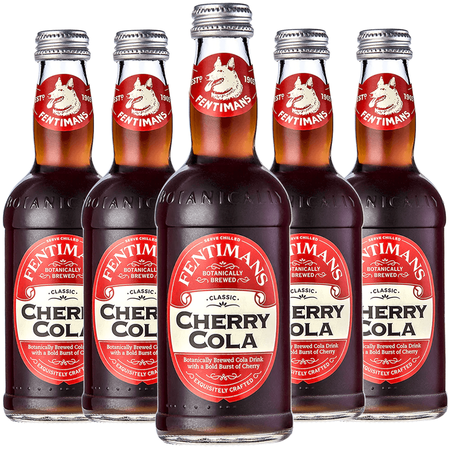 Fentimans Botanically Brewed Cherry Cola Sparkling Soda, 5 Pack, 9.3 fl ...