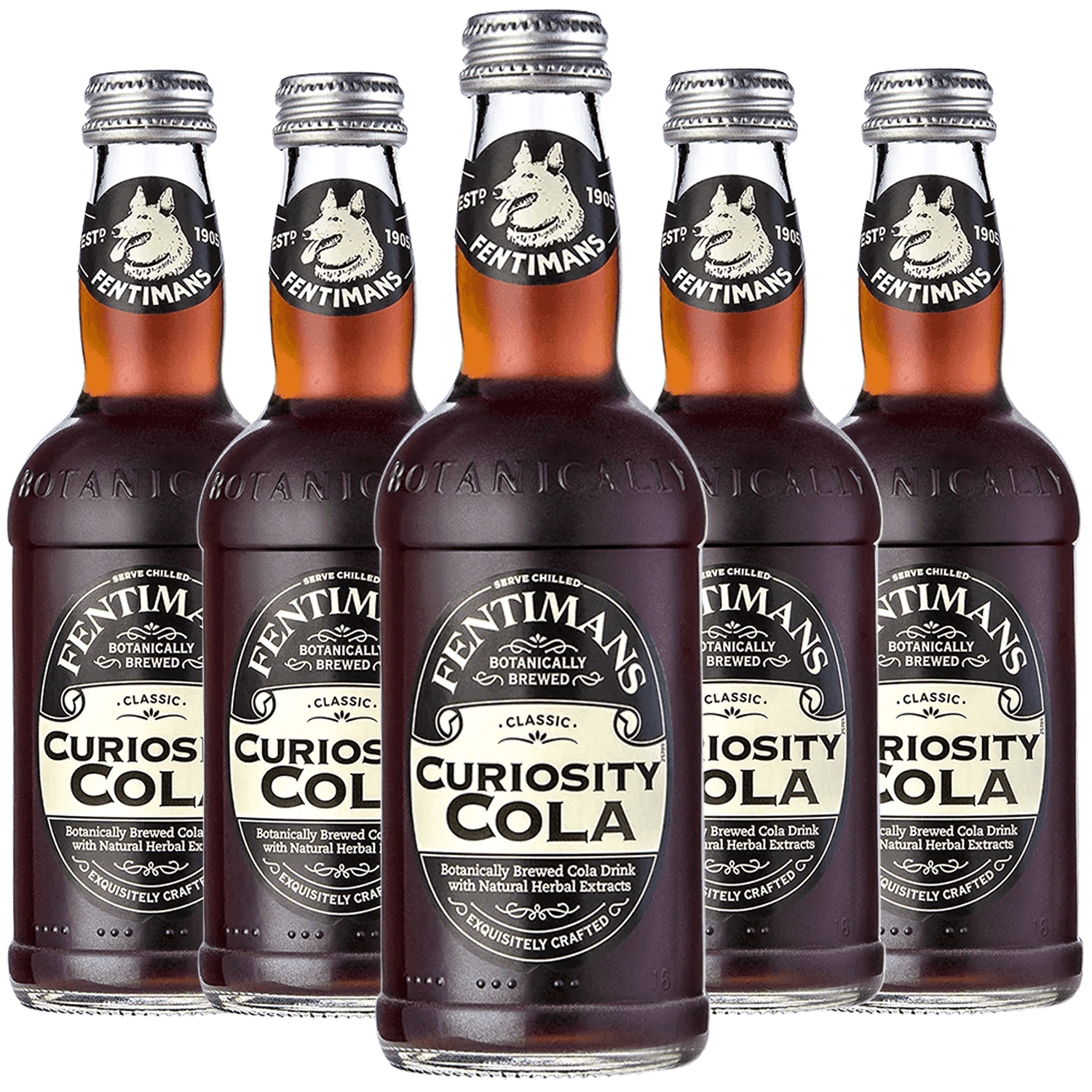 Fentimans Botanically Brewed Curiosity Cola Sparkling Soda, 5 Pack, 9.3 ...