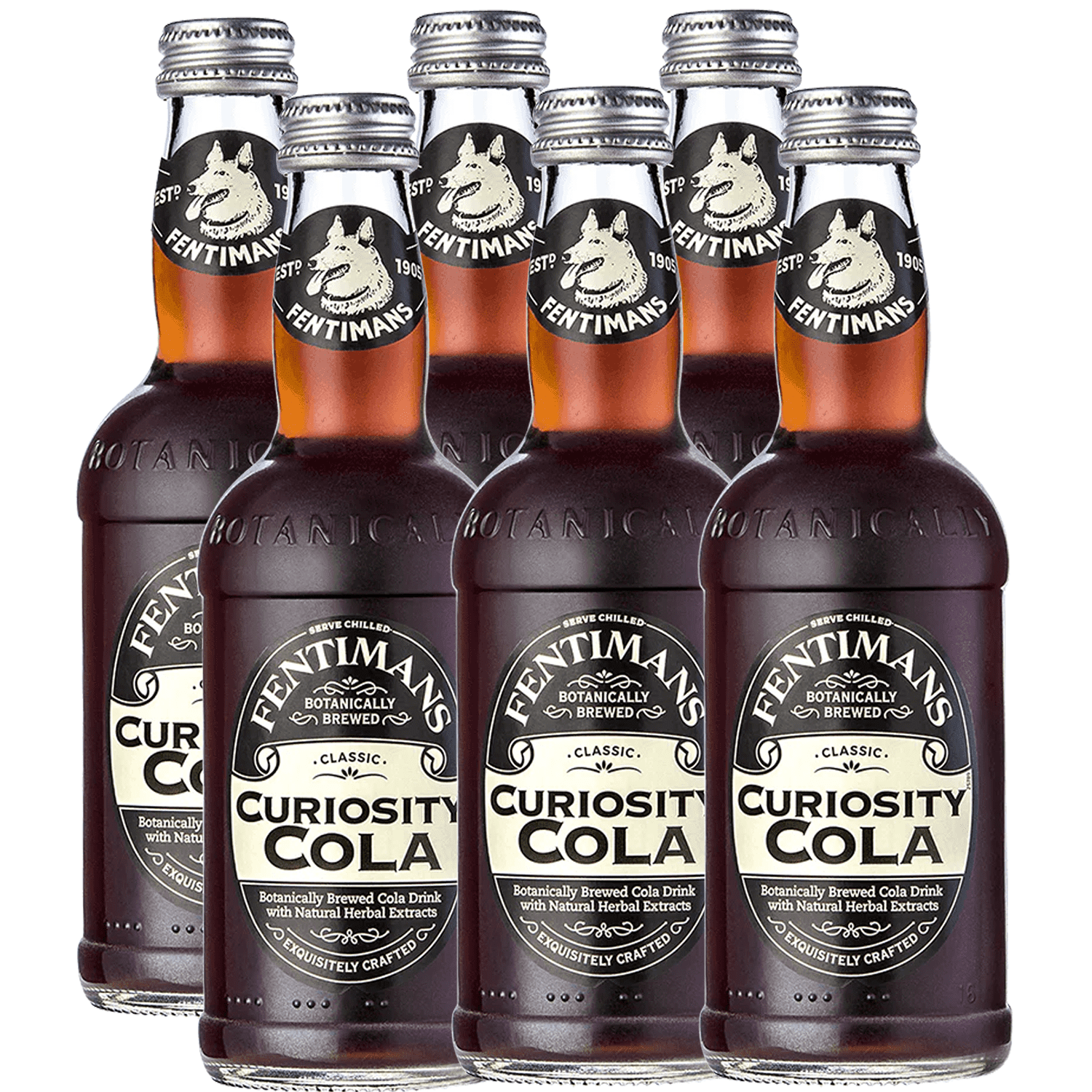 Fentimans Botanically Brewed Curiosity Cola Sparkling Soda, 6 Pack, 9.3 ...